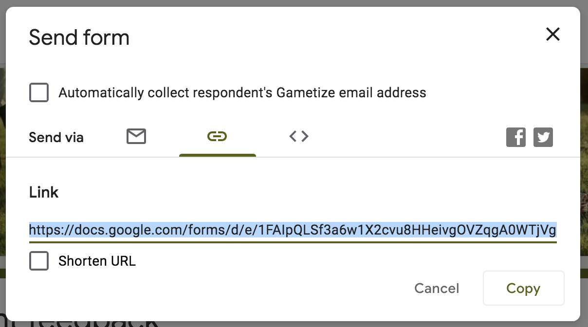 Shorten Google Form Link Nokil